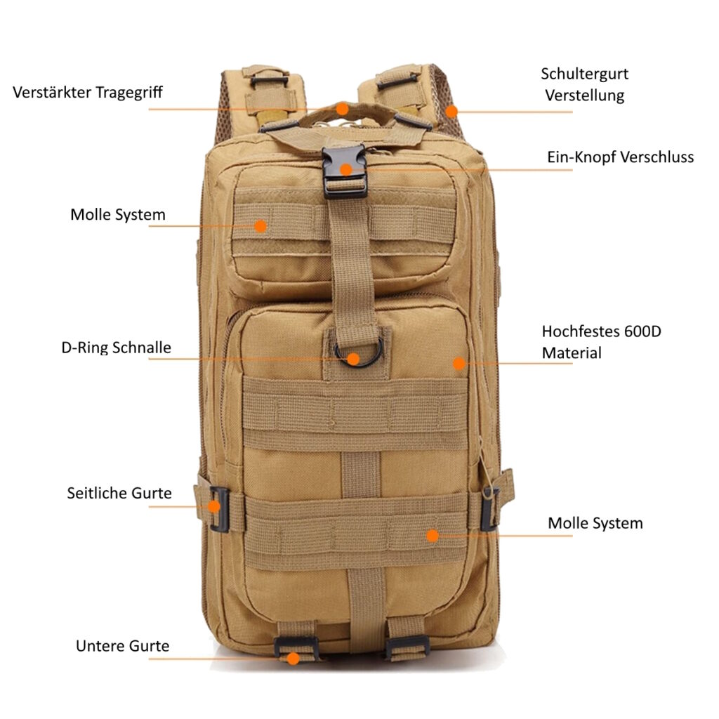 Bundeswehr Rucksack, Militär Kampfrucksack, Molle Army DayPack, US ...
